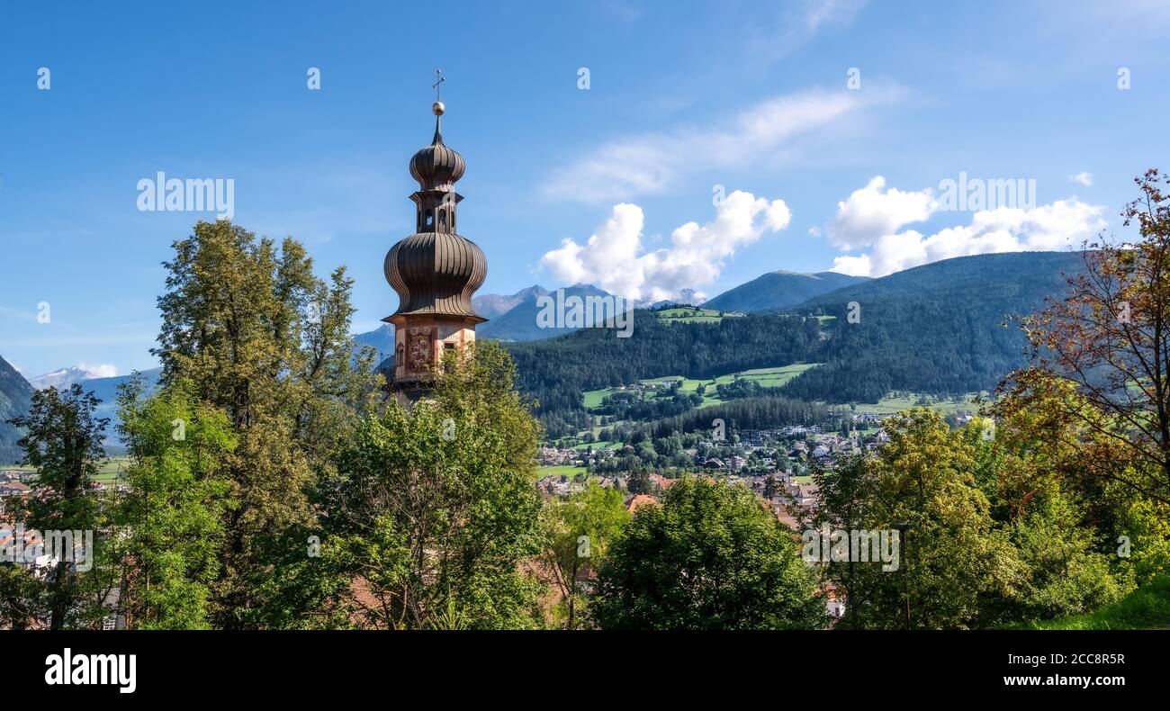 amazing landscape of Brunico in the Puster Valley Stock Photo - Alamy