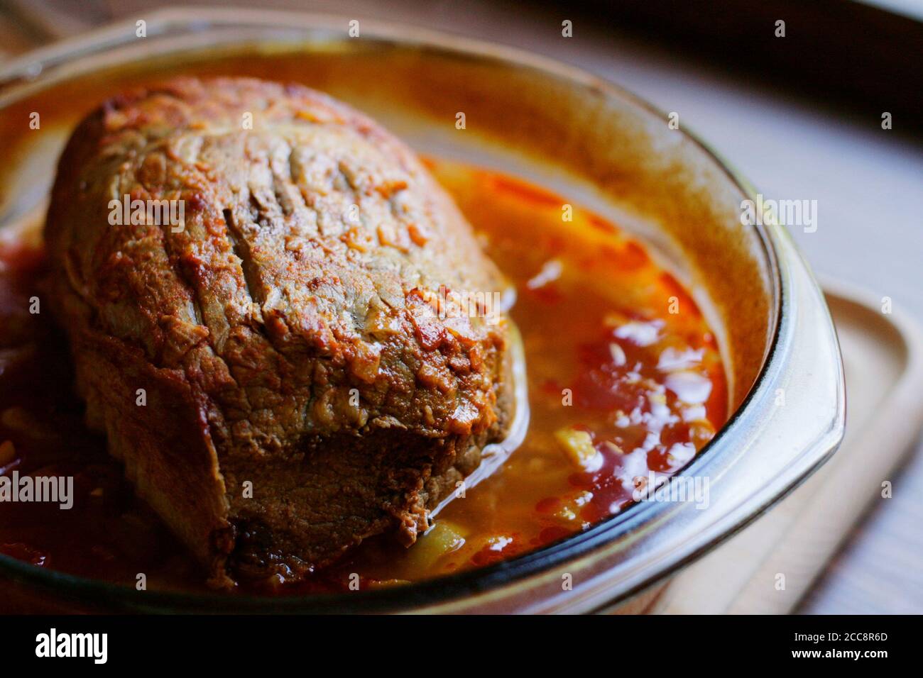 big meat from family table as gourmet background Stock Photo - Alamy
