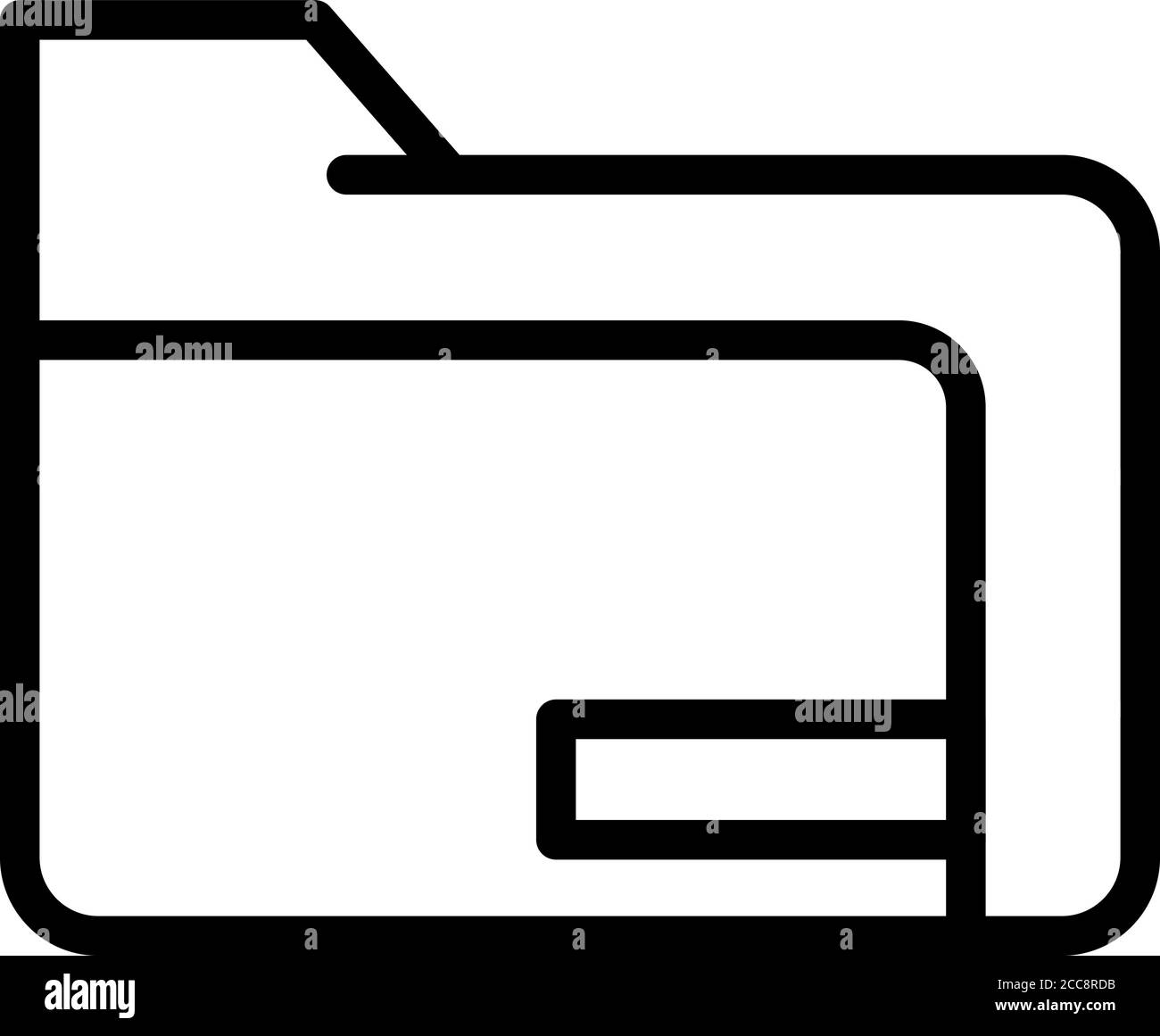 File folder icon, outline style Stock Vector Image & Art - Alamy