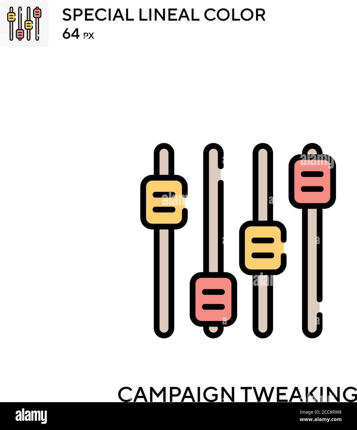 Campaign tweaking Special lineal color vector icon. Illustration symbol ...