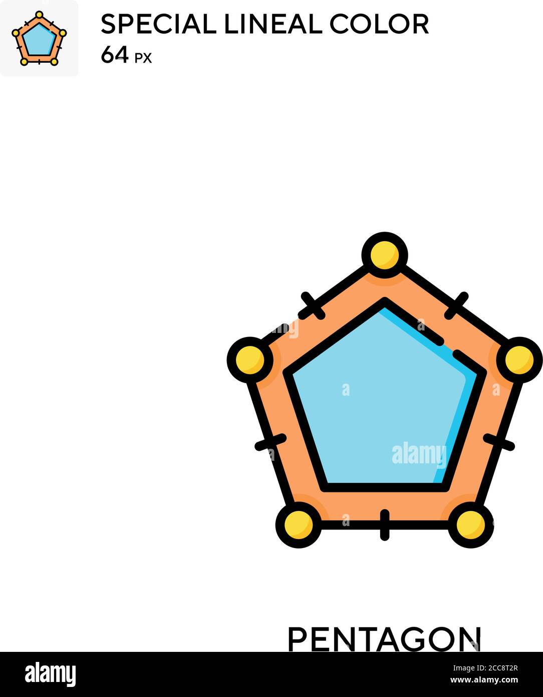 Pentagon Special lineal color vector icon. Illustration symbol design ...