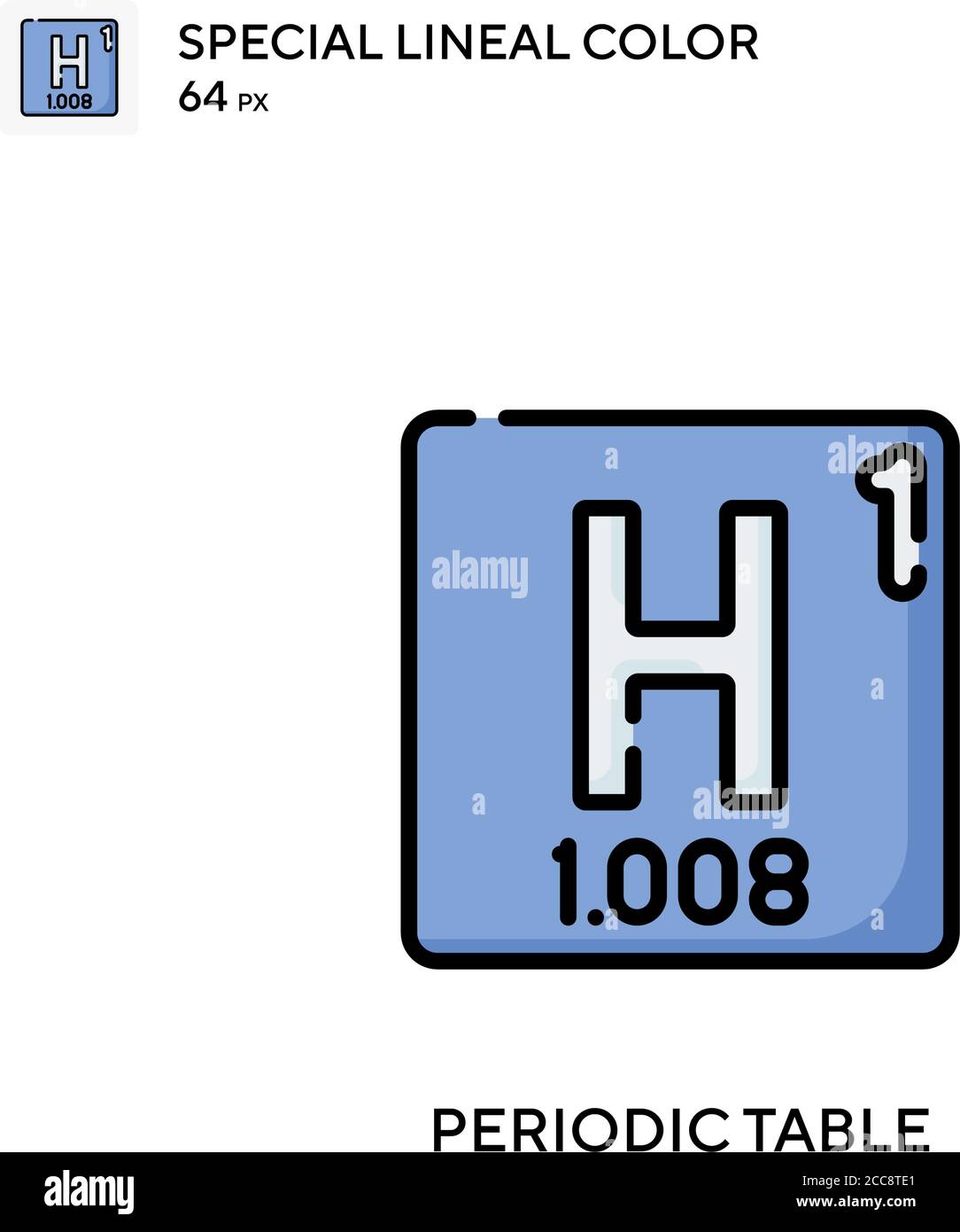 Periodic table Special lineal color vector icon. Illustration symbol ...