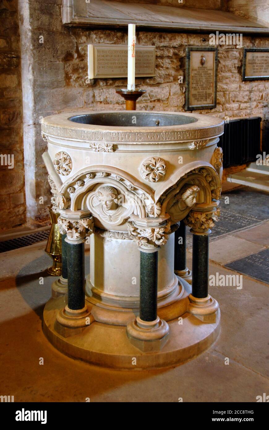 Church of england and baptism and font hi-res stock photography and ...