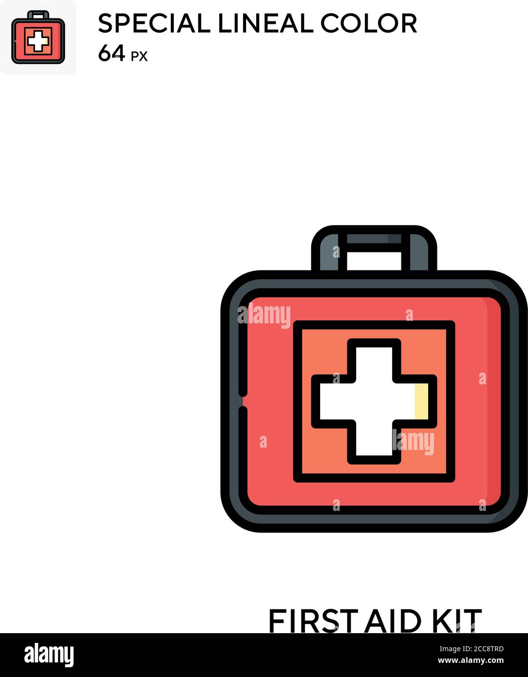 First aid kit Special lineal color vector icon. Illustration symbol ...