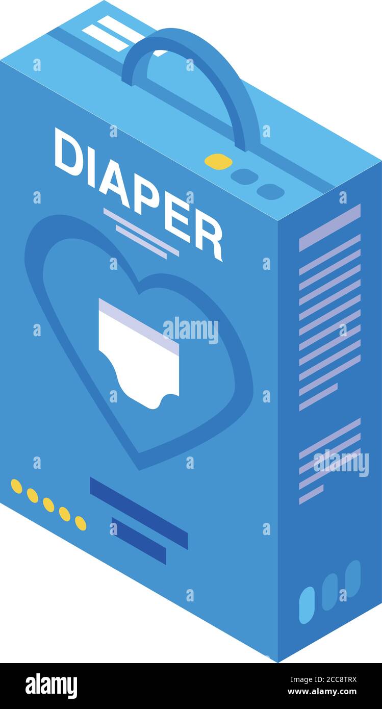 Diaper package icon, isometric style Stock Vector Image & Art - Alamy