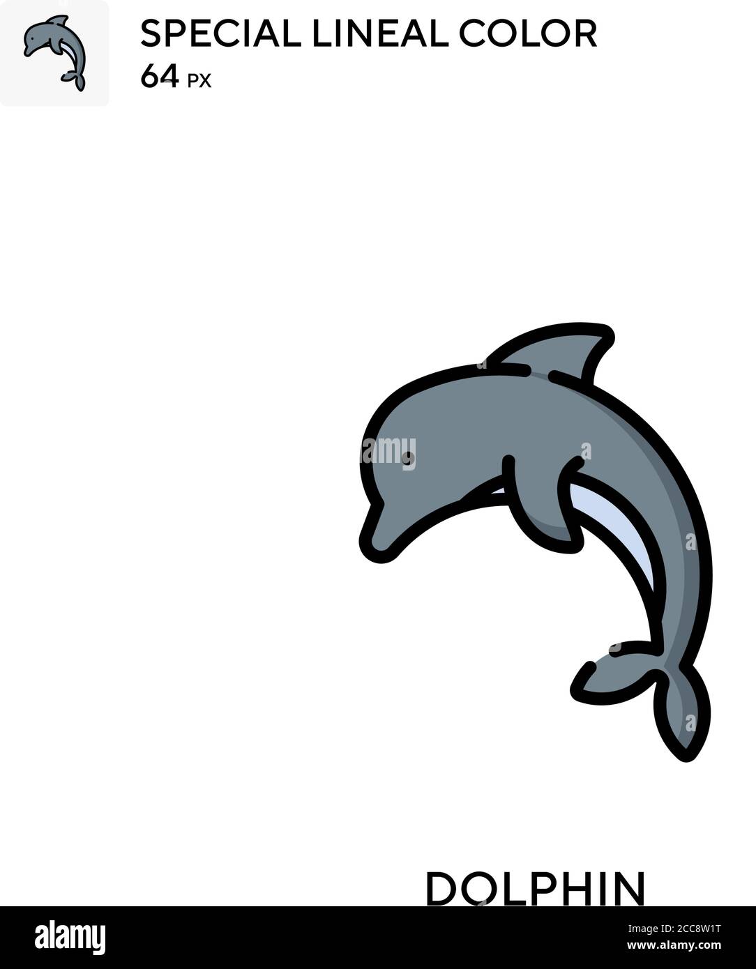 Dolphin Special lineal color vector icon. Illustration symbol design ...