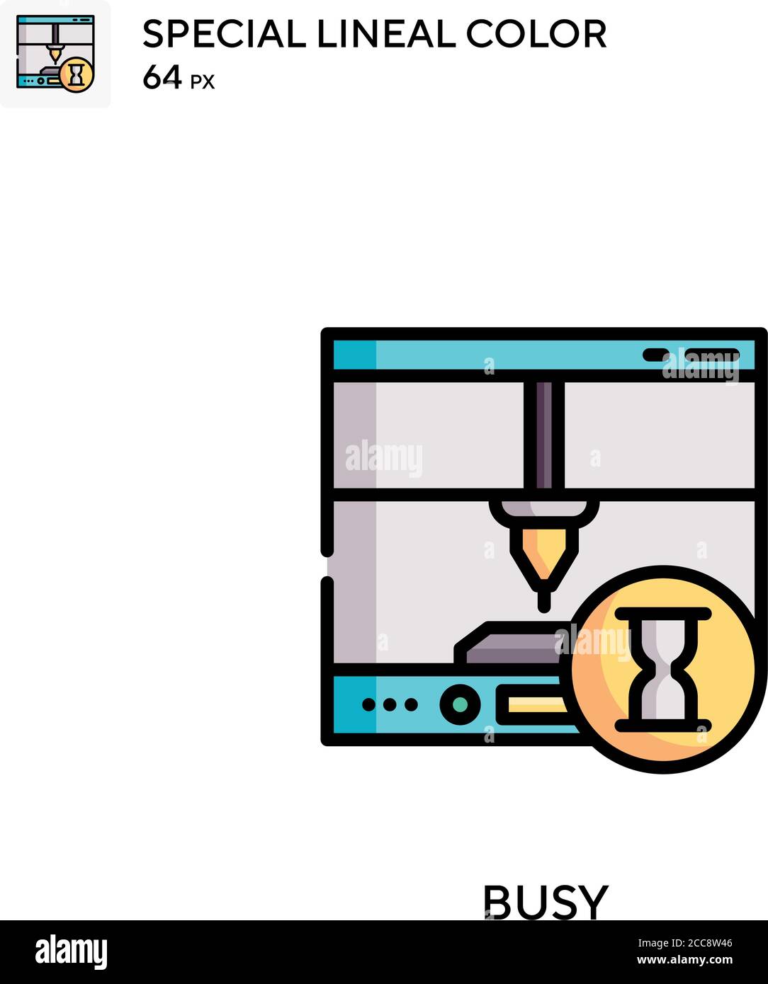 Busy Special lineal color vector icon. Illustration symbol design ...