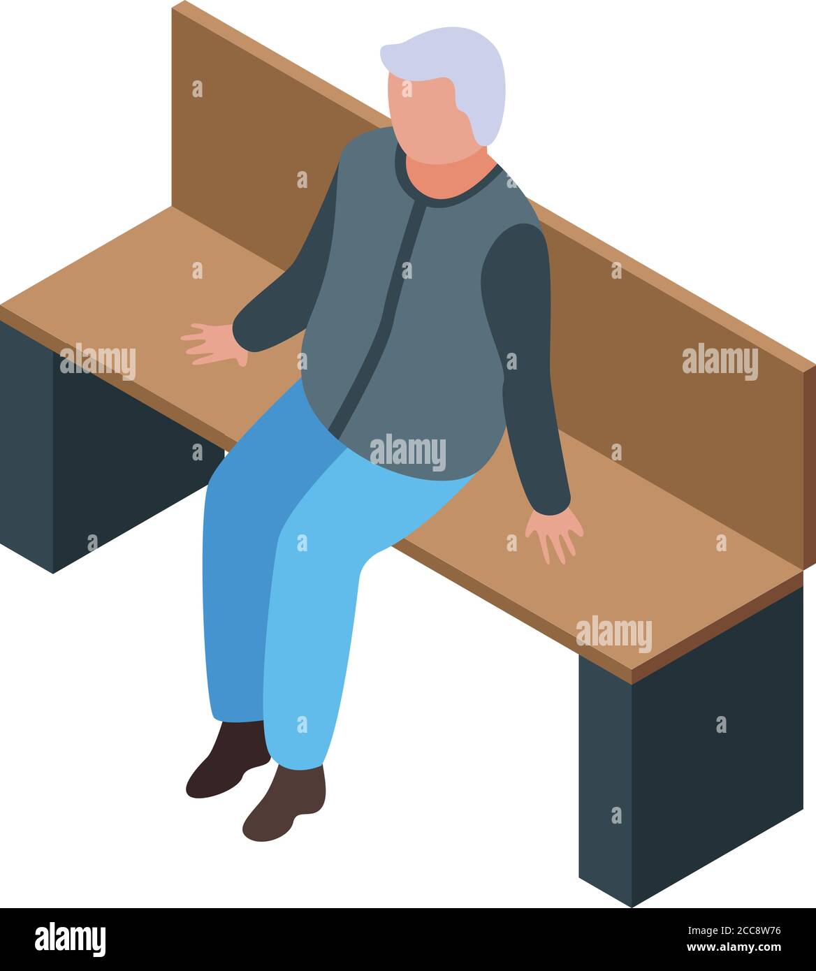 Elderly man icon isometric hi-res stock photography and images - Alamy