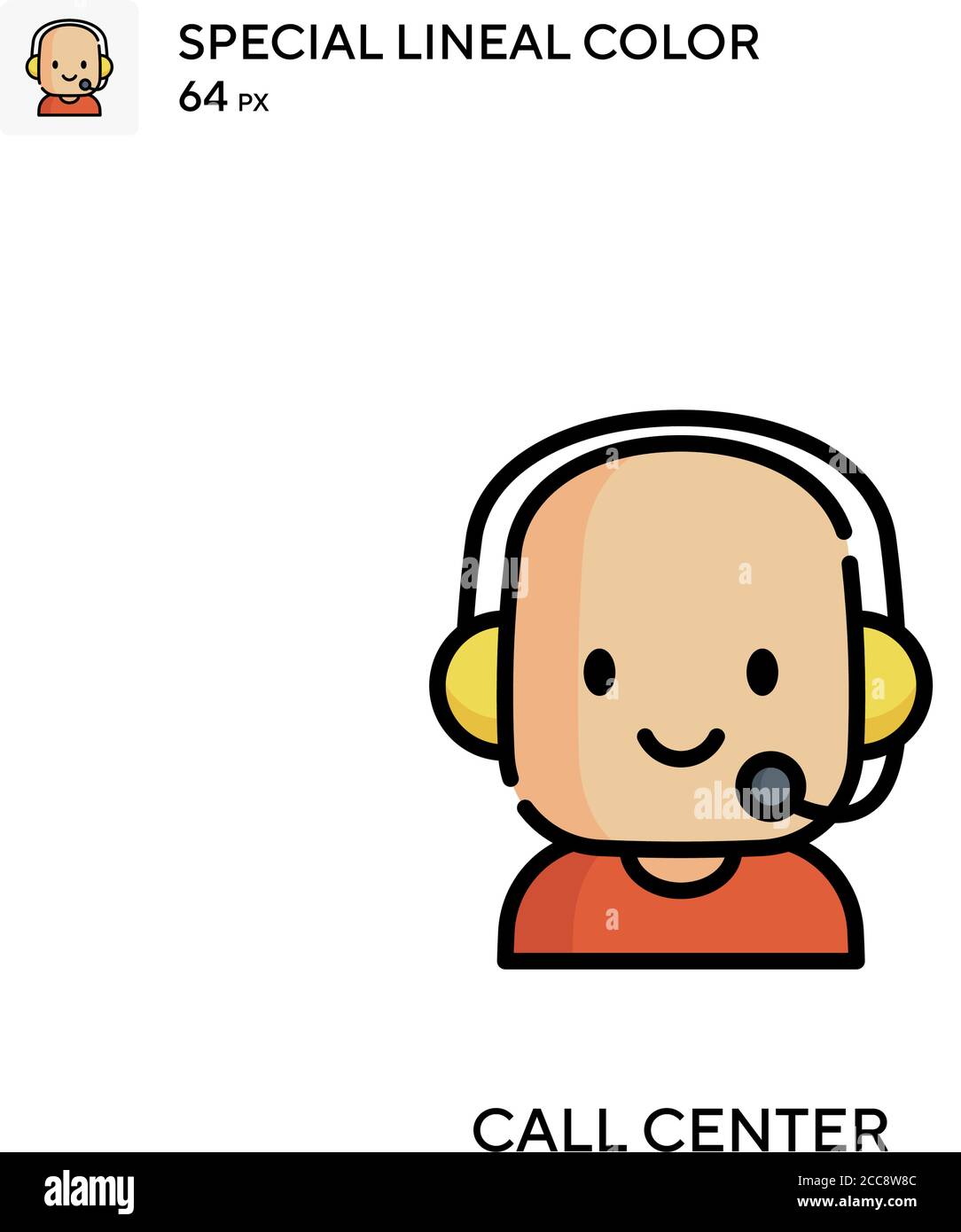 Call center Special lineal color vector icon. Illustration symbol design template for web mobile ...