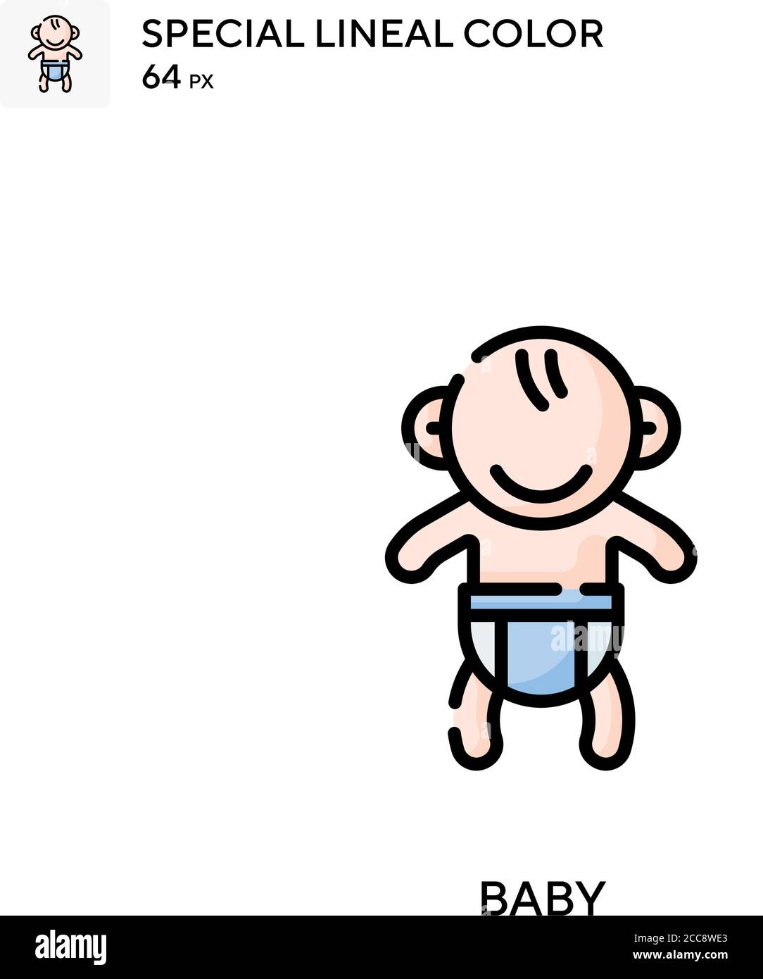 Baby Special lineal color vector icon. Illustration symbol design ...