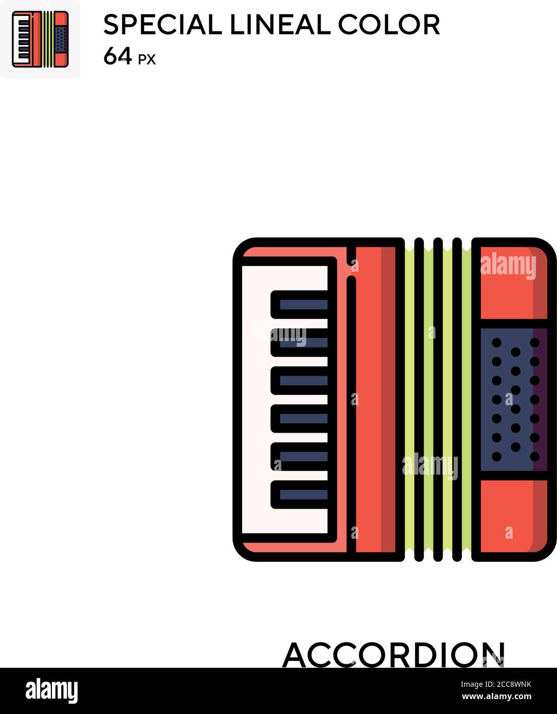 Accordion Special lineal color vector icon. Illustration symbol design ...