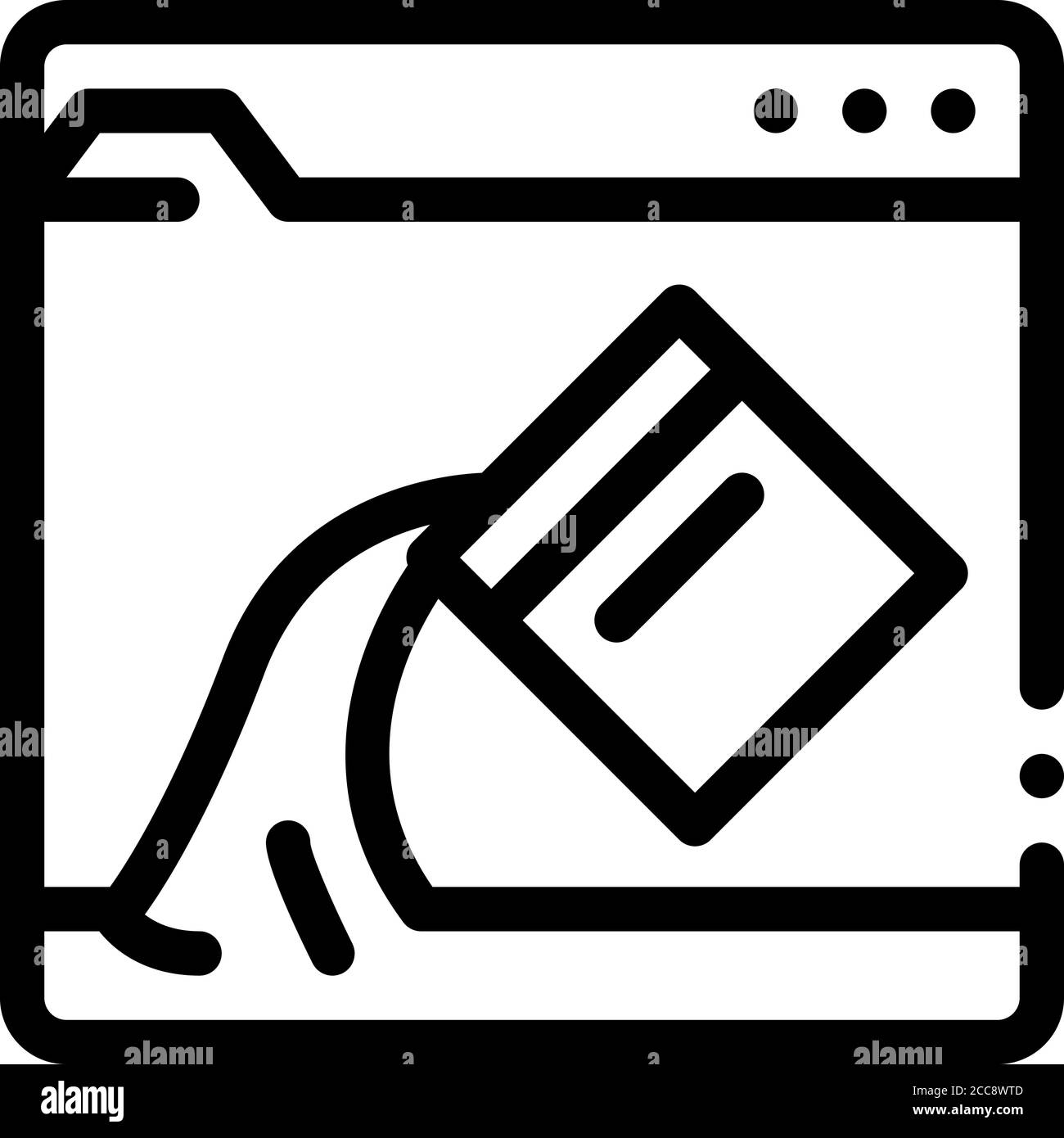web site page color drawing icon vector outline illustration Stock ...