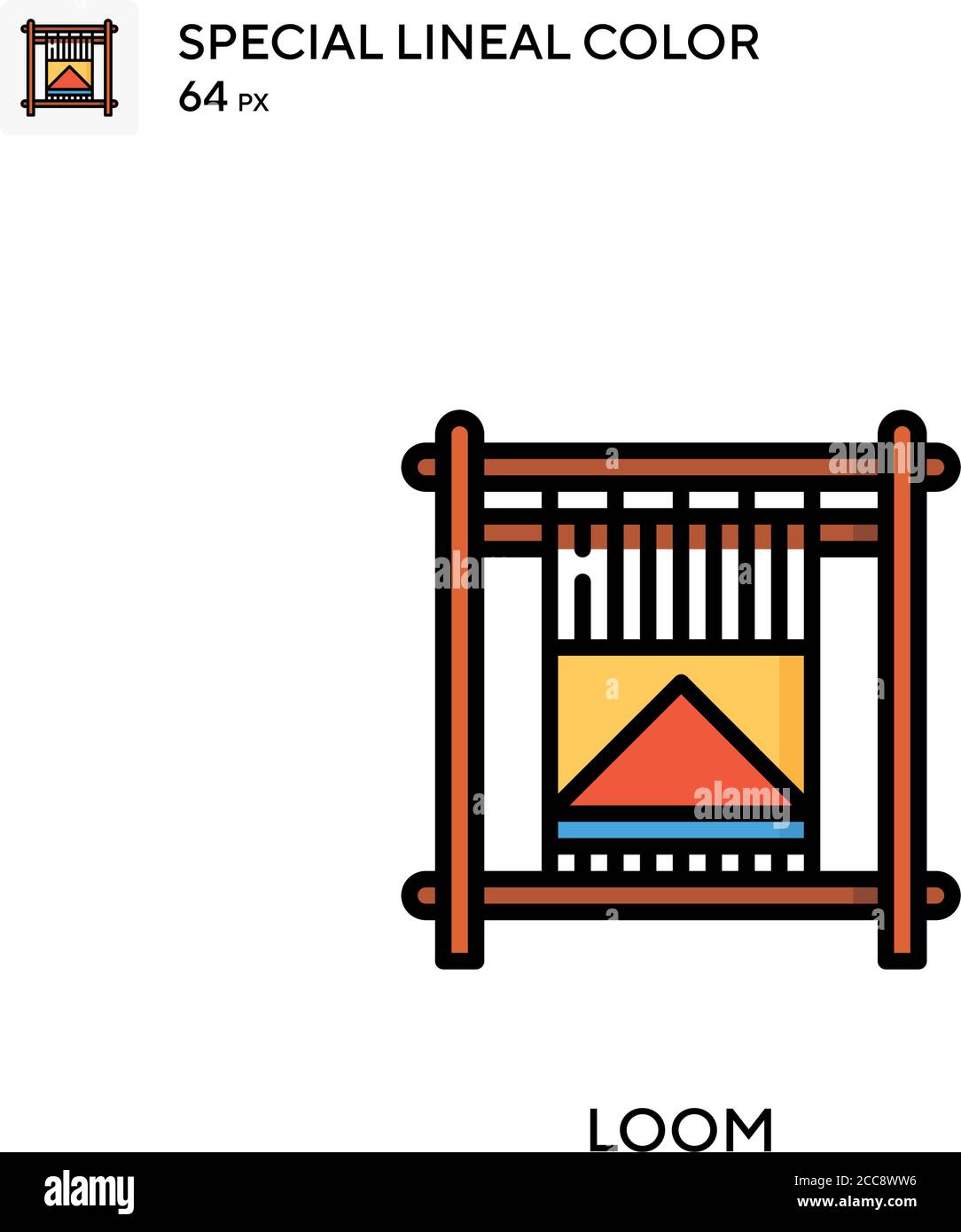 Wooden hand weaving loom Stock Vector Images - Alamy