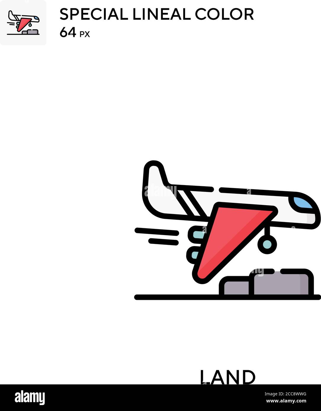 Land Special lineal color vector icon. Illustration symbol design ...