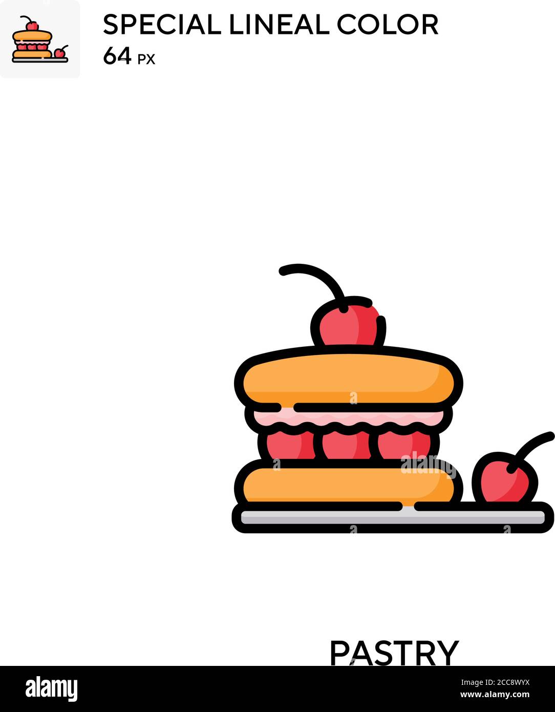 Pastry Special lineal color vector icon. Illustration symbol design ...