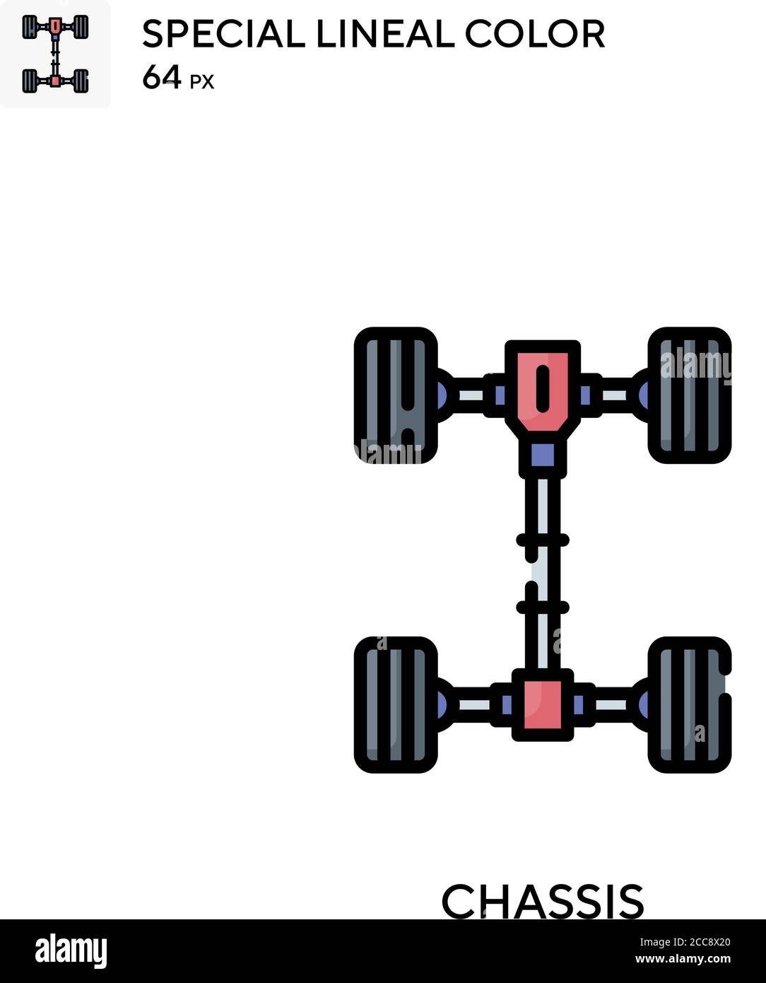 Chassis Special lineal color vector icon. Illustration symbol design ...