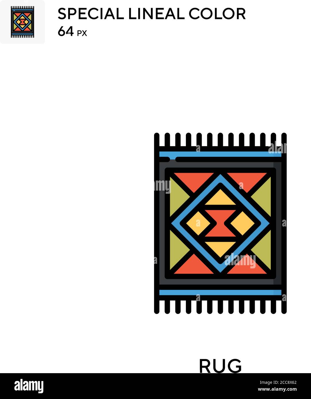 Rug Special lineal color vector icon. Illustration symbol design ...
