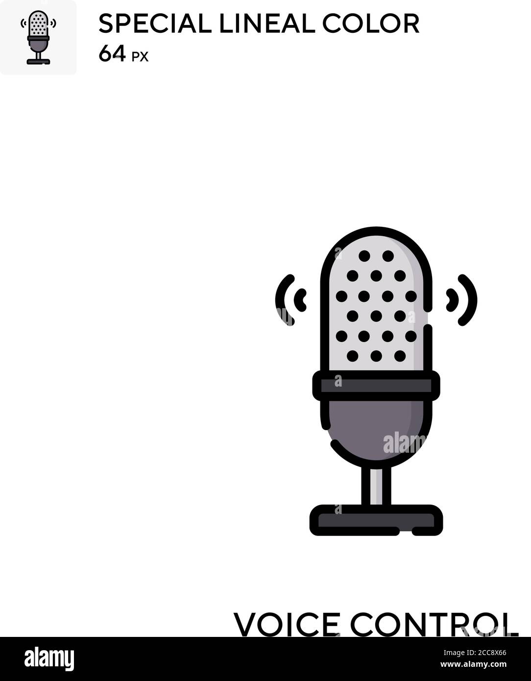 Voice control Special lineal color vector icon. Illustration symbol ...