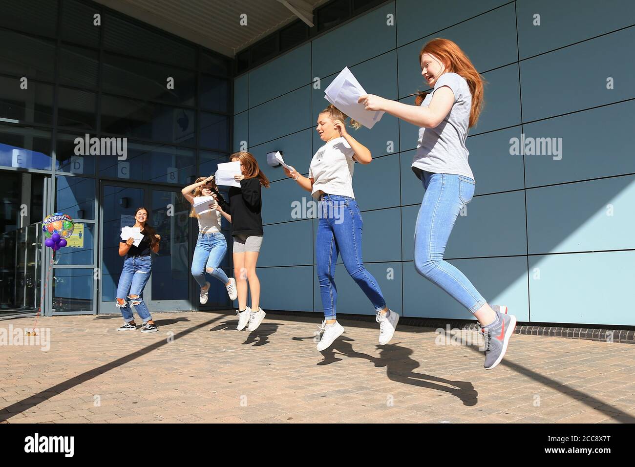 Student opening GCSE exam results, 2020 Stock Photo - Alamy