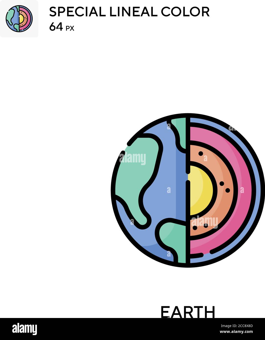 Earth Special lineal color vector icon. Illustration symbol design ...
