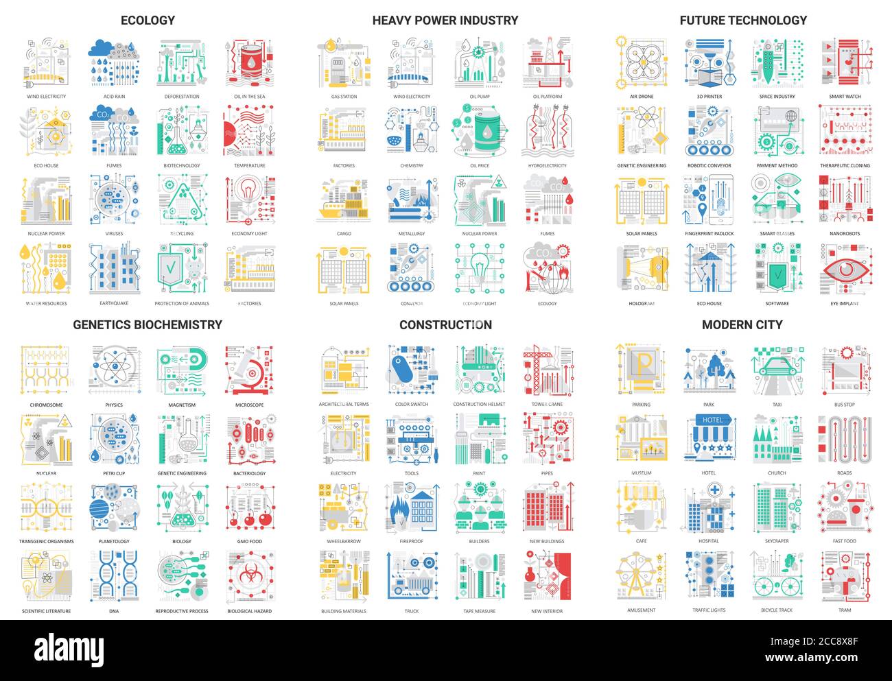 Pollution collection line vector Cut Out Stock Images & Pictures - Alamy