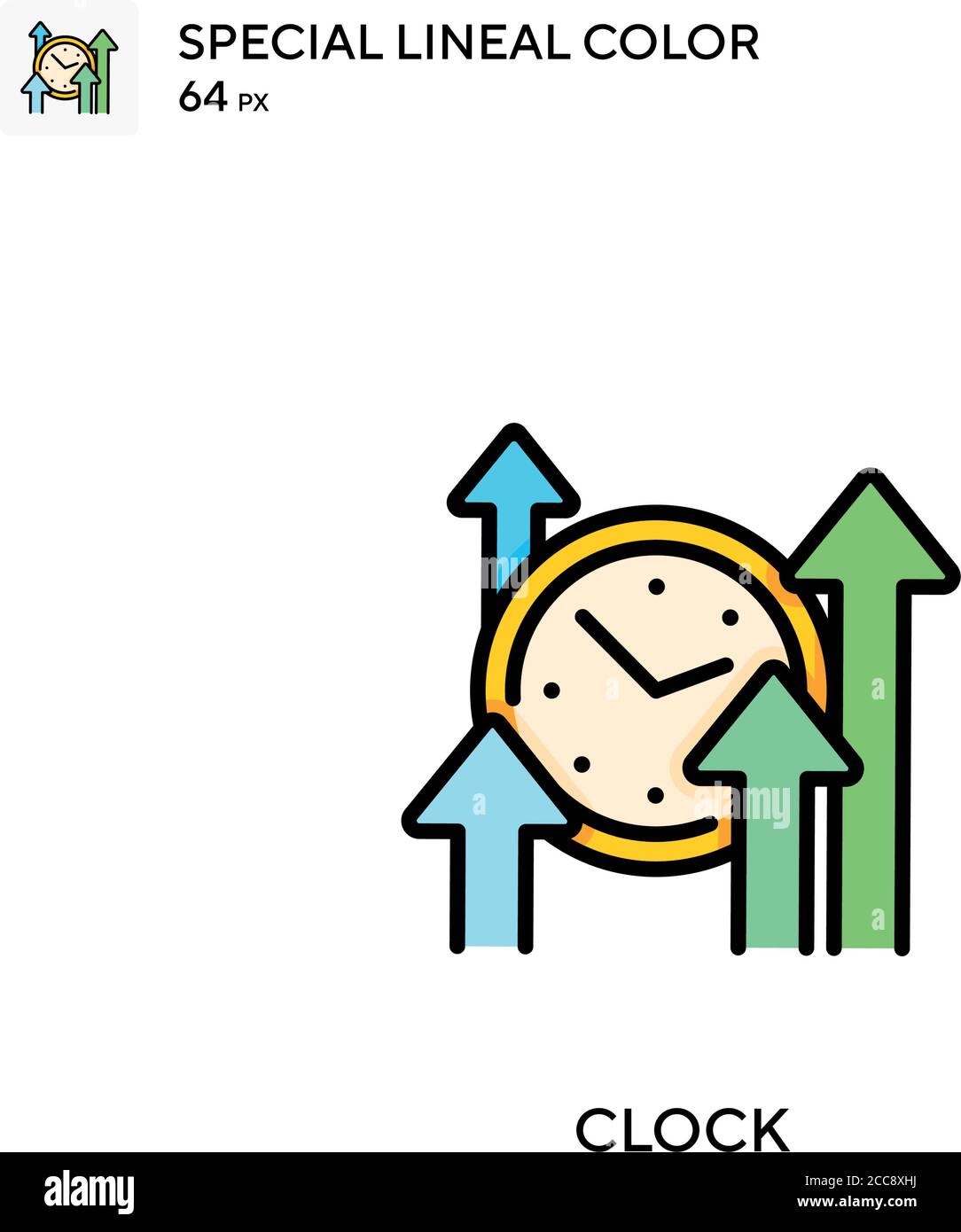 Clock Special lineal color vector icon. Illustration symbol design ...