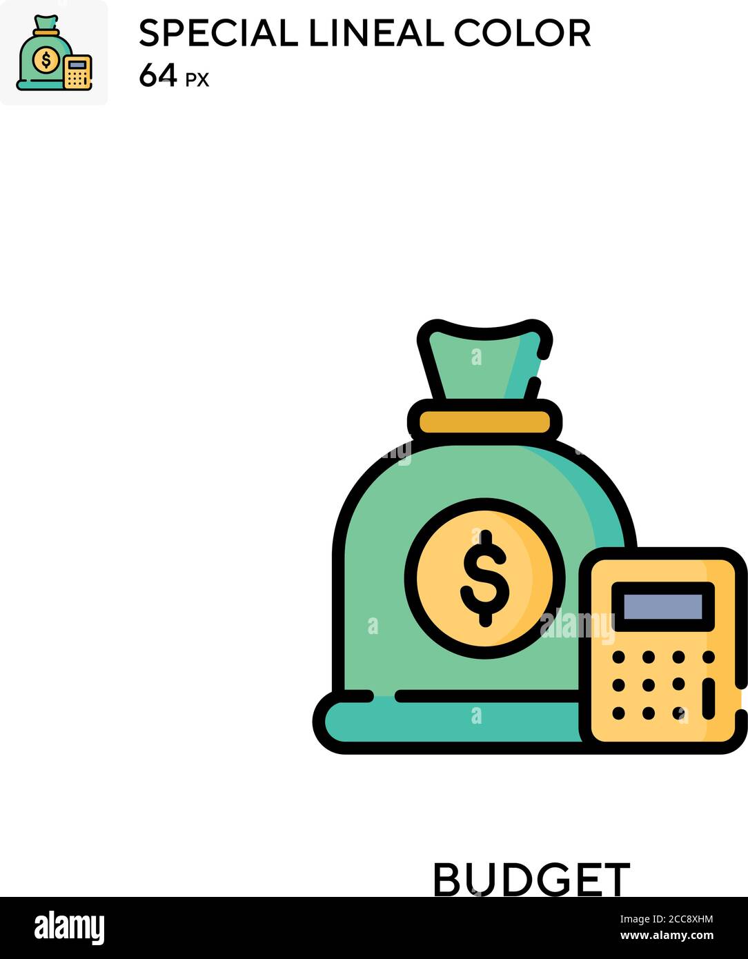 Budget Special lineal color vector icon. Illustration symbol design ...