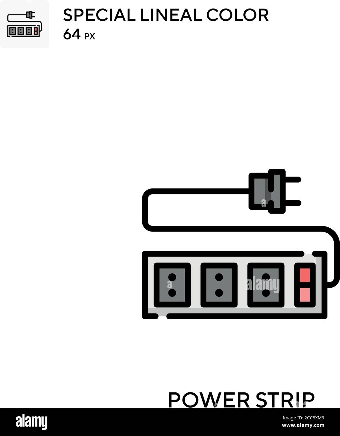 Power strip Special lineal color vector icon. Illustration symbol ...