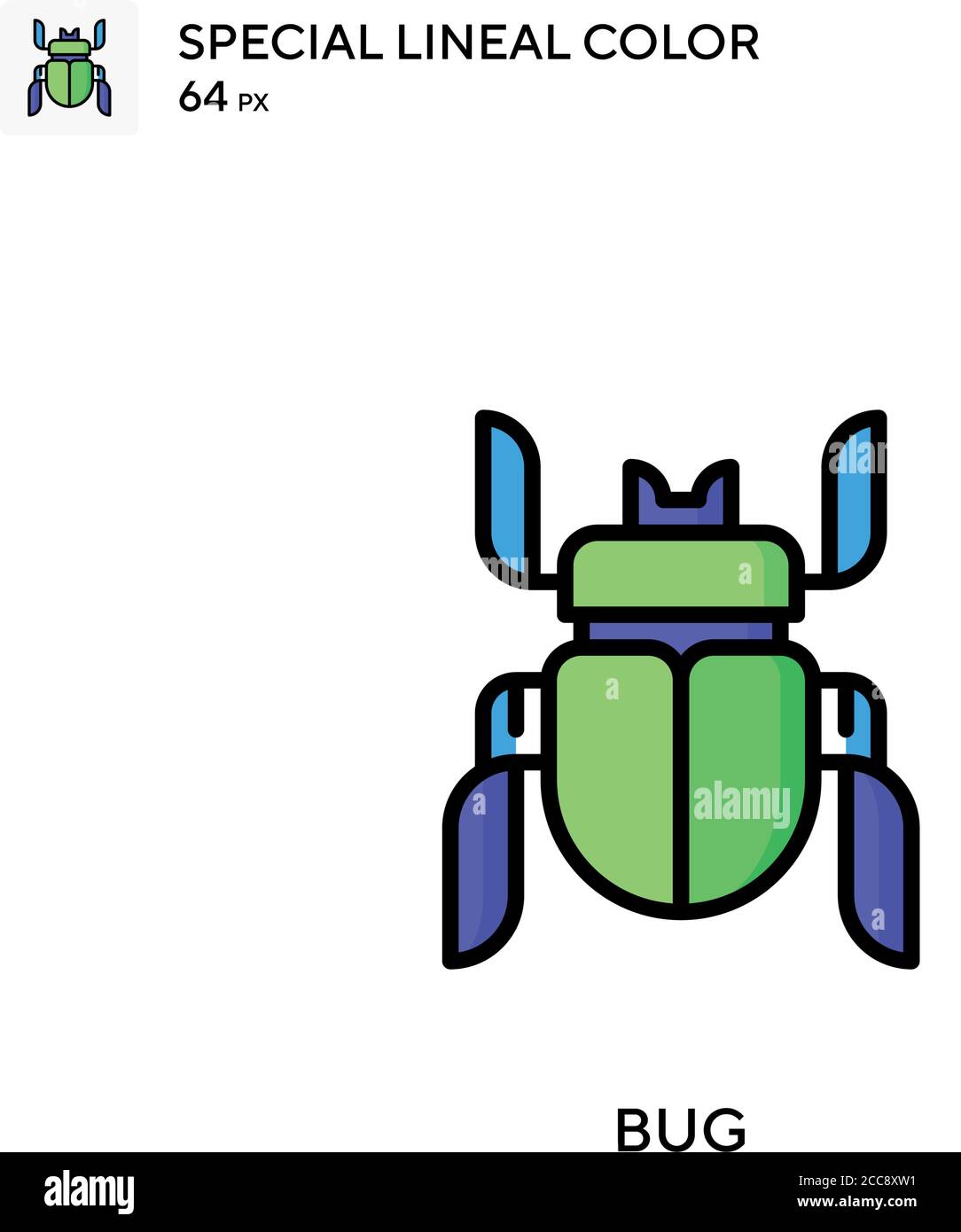 Bug Special lineal color vector icon. Illustration symbol design ...