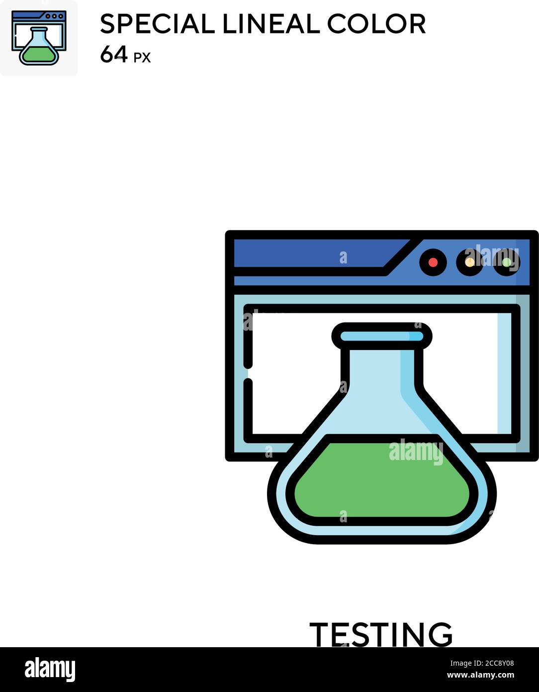 Testing Special lineal color vector icon. Illustration symbol design ...