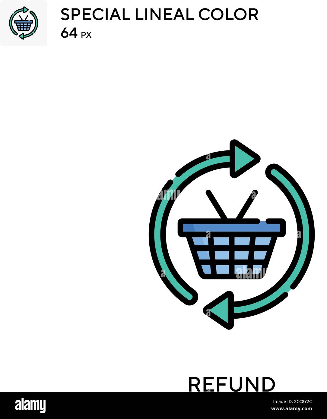 Refund Special lineal color vector icon. Illustration symbol design ...