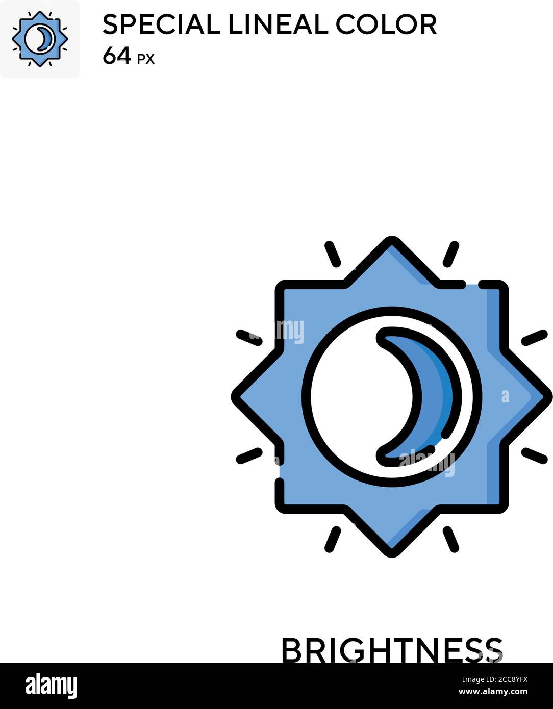 Brightness Special lineal color vector icon. Illustration symbol design ...