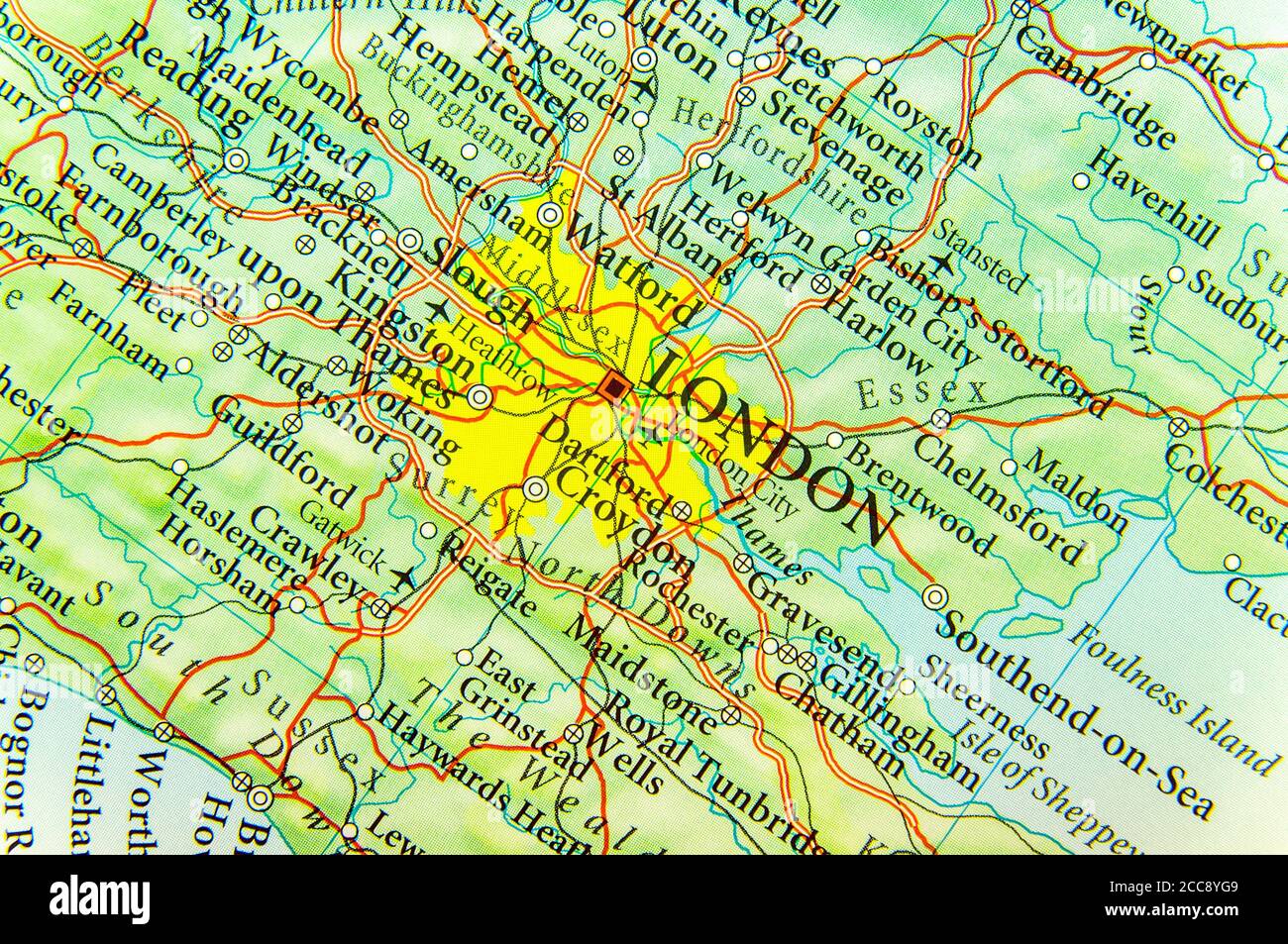 Croydon map hi-res stock photography and images - Alamy