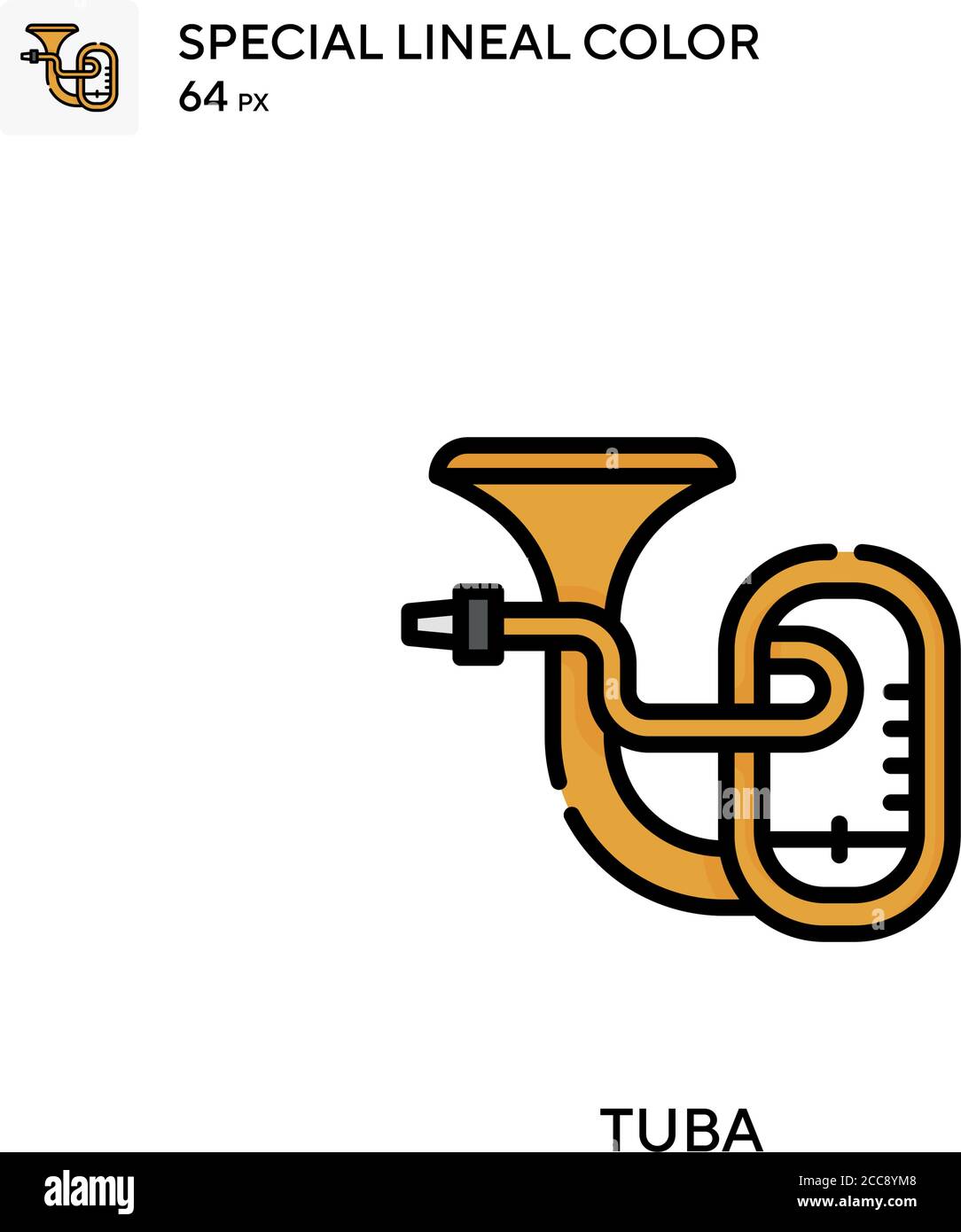 Tuba Special lineal color vector icon. Illustration symbol design ...