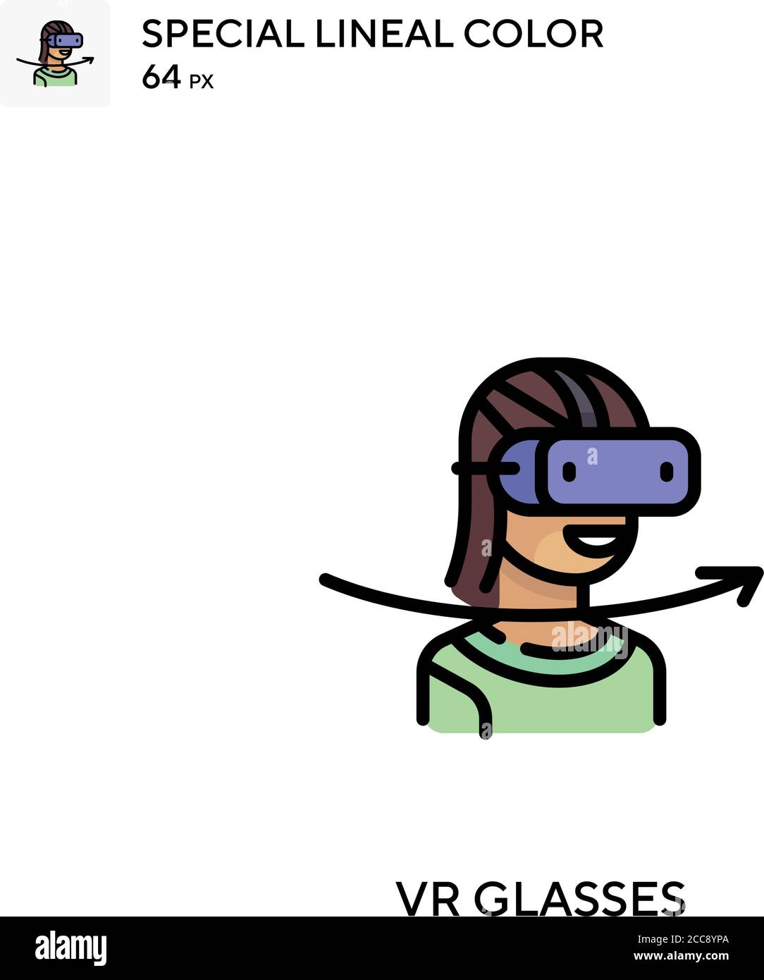 Vr glasses Special lineal color vector icon. Illustration symbol design ...