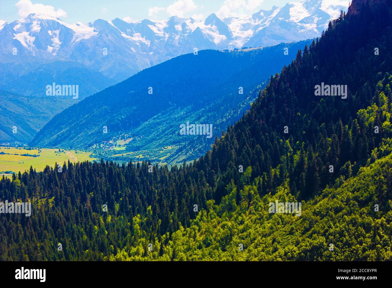 Mountain landscape and beautiful view in Georgia Stock Photo - Alamy