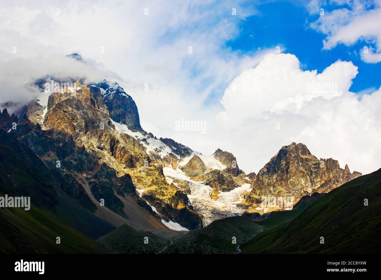Mountain landscape and beautiful view in Georgia Stock Photo - Alamy