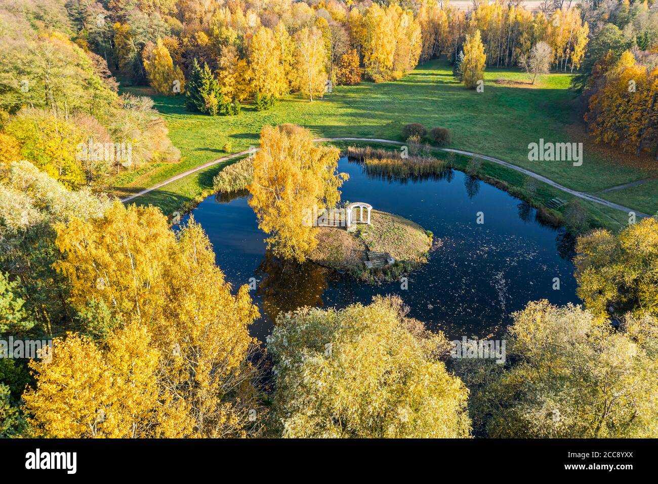 Pond Surrounded By Trees High Resolution Stock Photography and Images ...