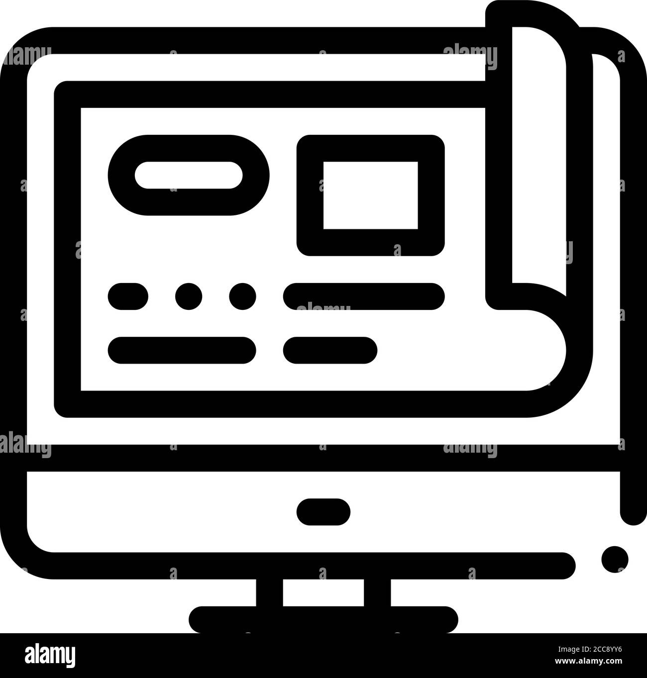 web site project icon vector outline illustration Stock Vector Image ...