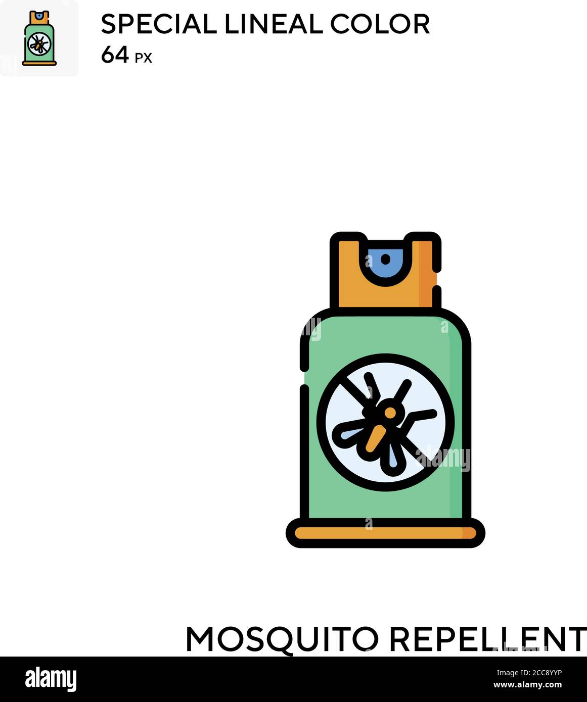 Mosquito repellent Special lineal color vector icon. Illustration ...