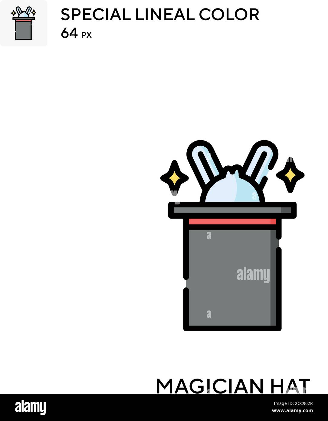 Magician hat Special lineal color vector icon. Illustration symbol ...
