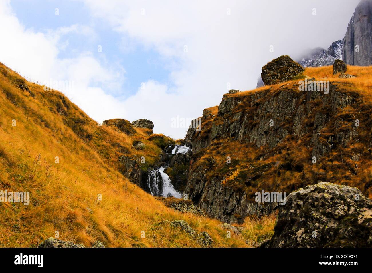 Mountain landscape and beautiful view in Georgia Stock Photo - Alamy