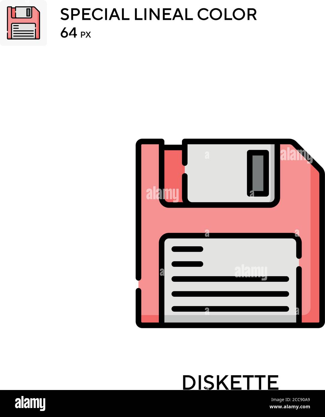 Diskette Special lineal color vector icon. Illustration symbol design ...