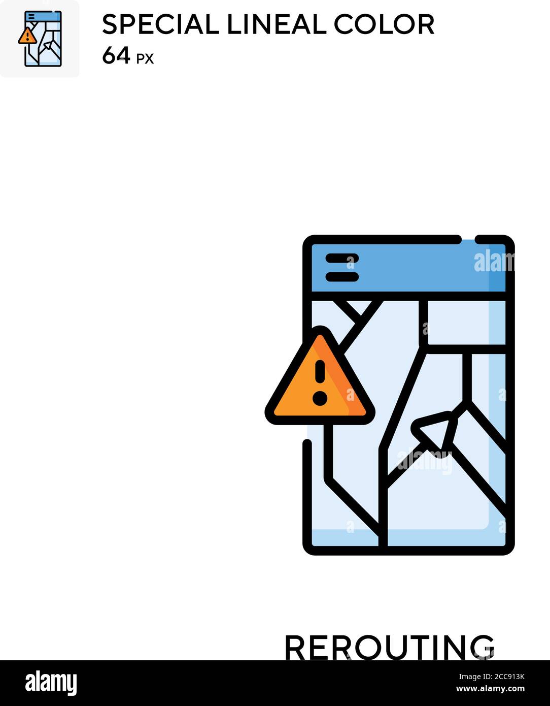 Rerouting Special lineal color vector icon. Illustration symbol design ...