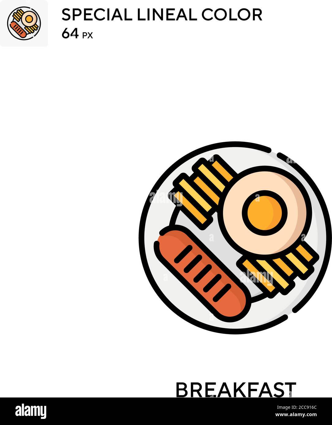 Breakfast Special lineal color vector icon. Illustration symbol design ...