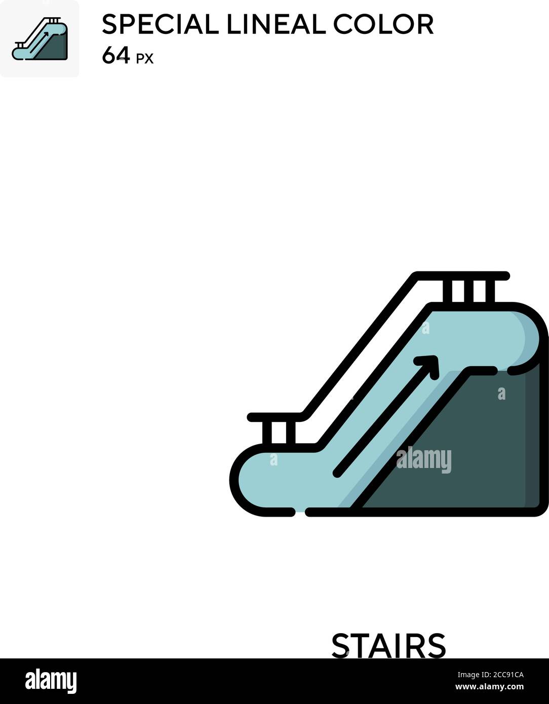 Stairs Special lineal color vector icon. Illustration symbol design ...