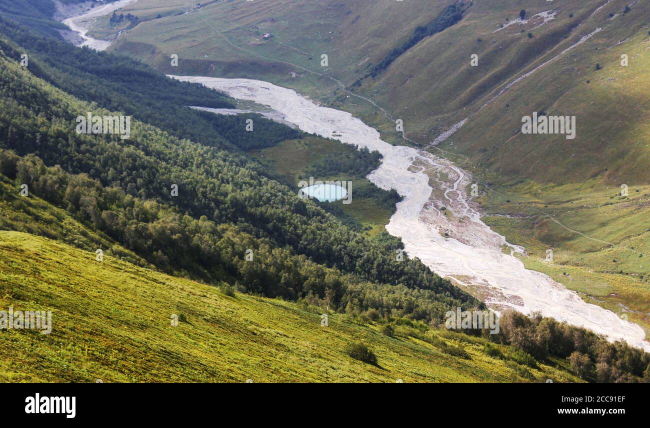 Mountain landscape and beautiful view in Georgia Stock Photo - Alamy