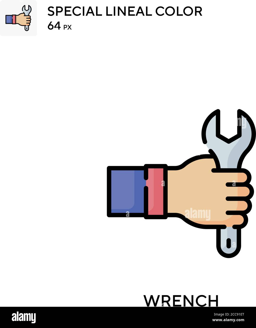 Wrench Special lineal color vector icon. Illustration symbol design ...