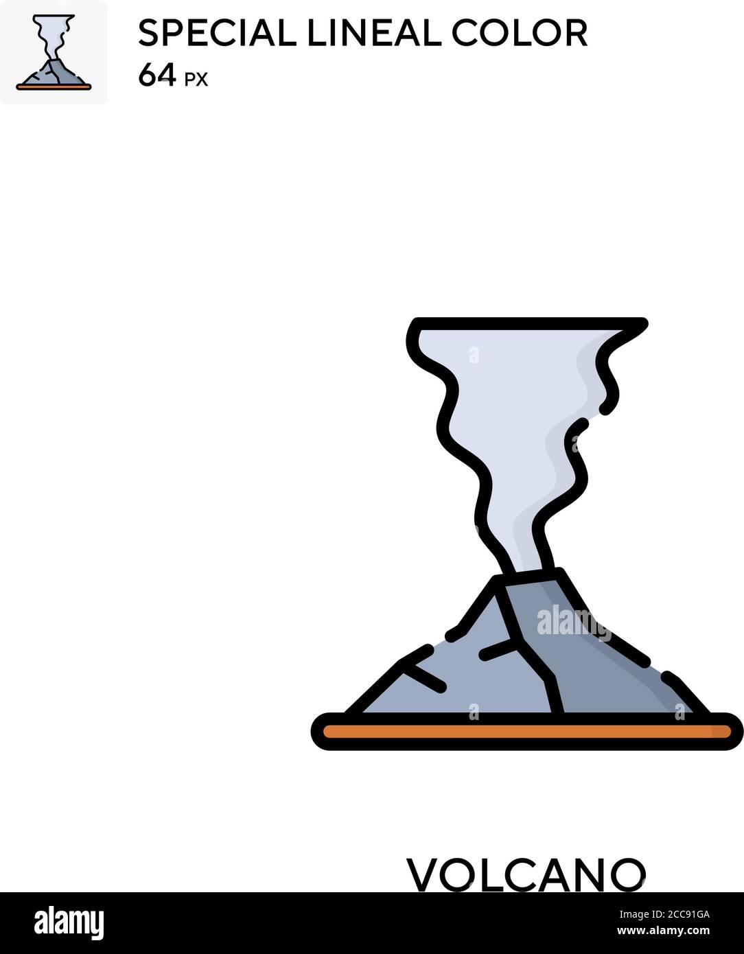 Volcano Special lineal color vector icon. Illustration symbol design ...