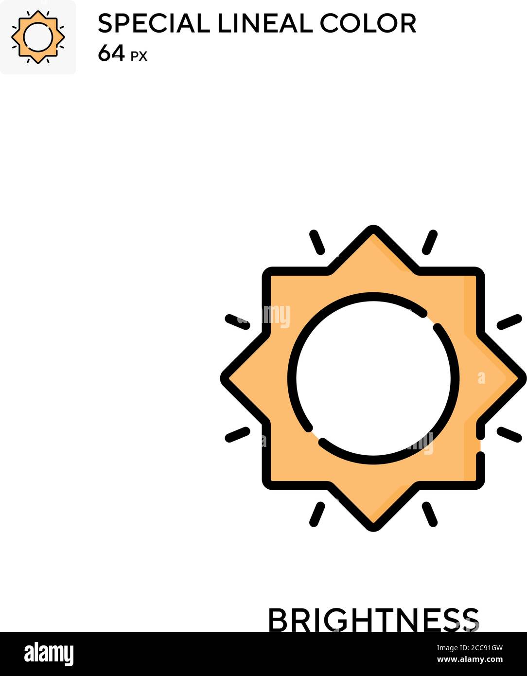 Brightness Special lineal color vector icon. Illustration symbol design ...